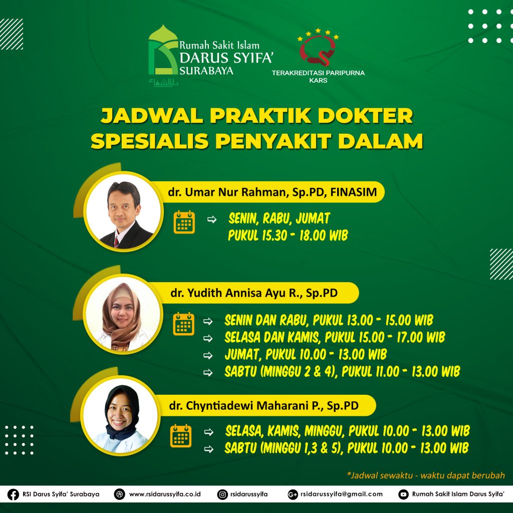 Jadwal Dokter – RSI DARUS SYIFA' SURABAYA