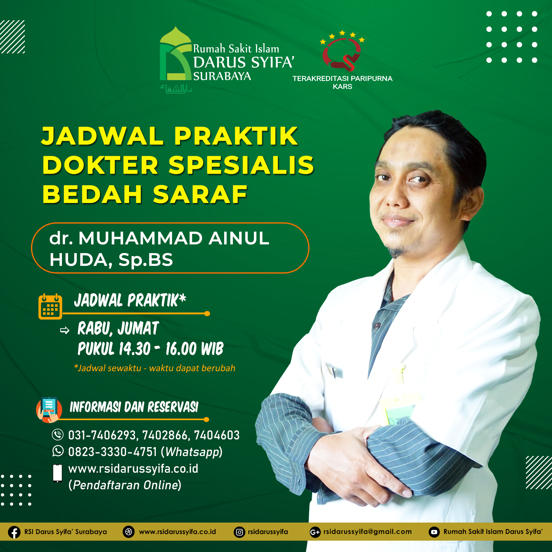 Jadwal Dokter – RSI DARUS SYIFA' SURABAYA