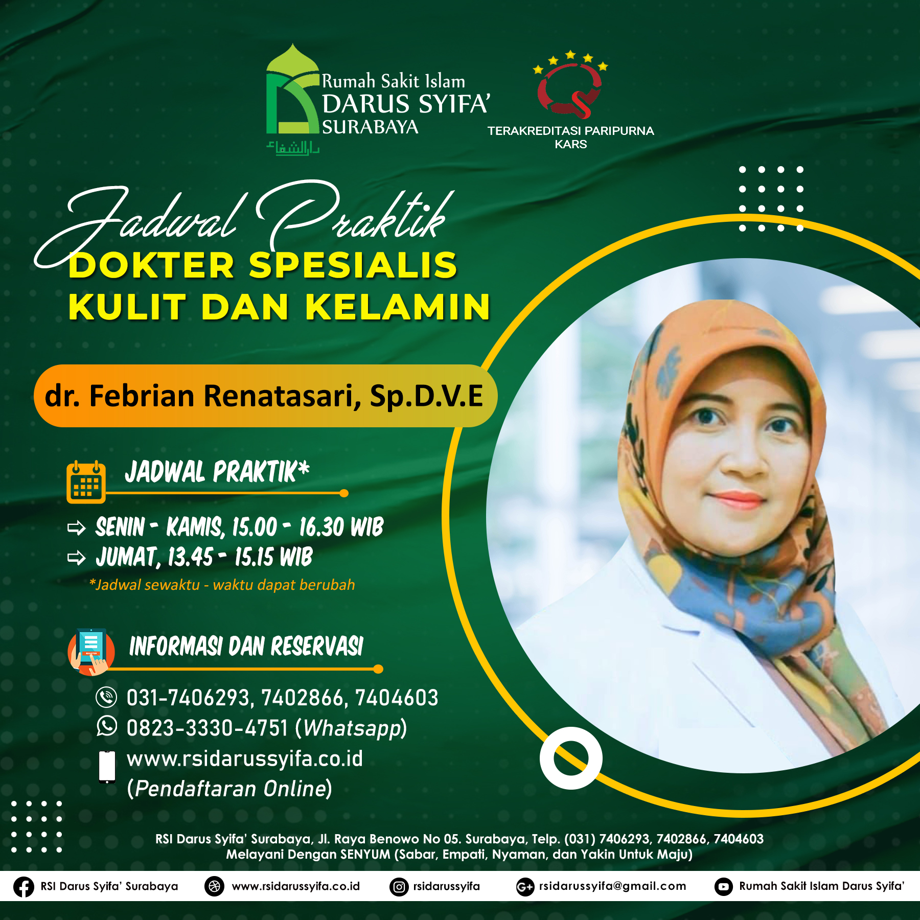 Jadwal Dokter – RSI DARUS SYIFA' SURABAYA