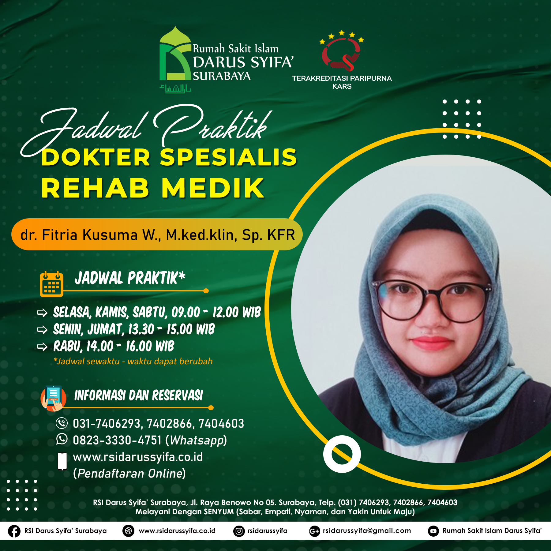 Jadwal Dokter – RSI DARUS SYIFA' SURABAYA